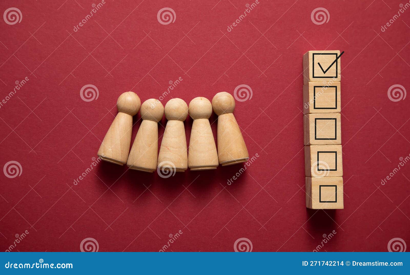 Checkbox with a Human Figures. Business Concept Stock Photo - Image of ...