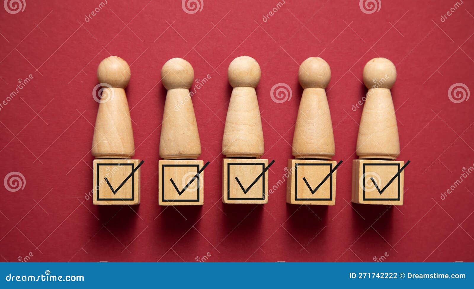 Checkbox with a Human Figures. Business Concept Stock Photo - Image of ...
