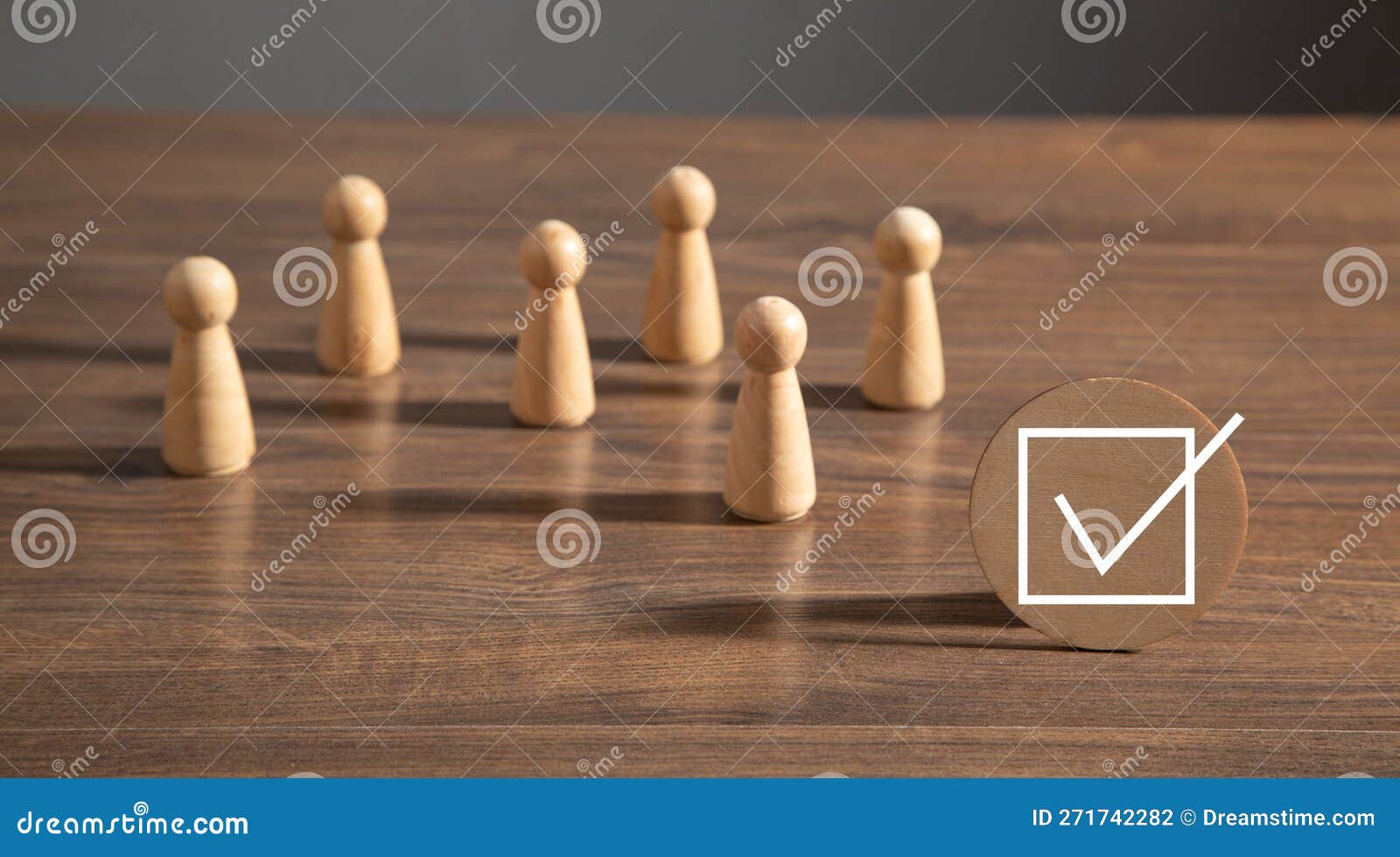 Checkbox with a Human Figures. Business Concept Stock Photo - Image of ...