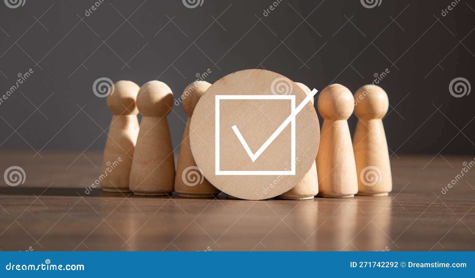 Checkbox with a Human Figures. Business Concept Stock Photo - Image of ...