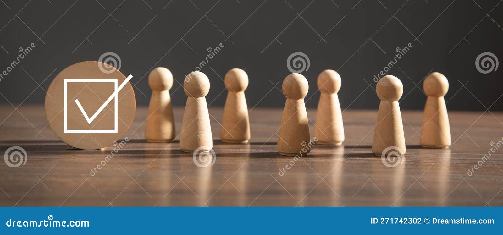 Checkbox with a Human Figures. Business Concept Stock Photo - Image of ...