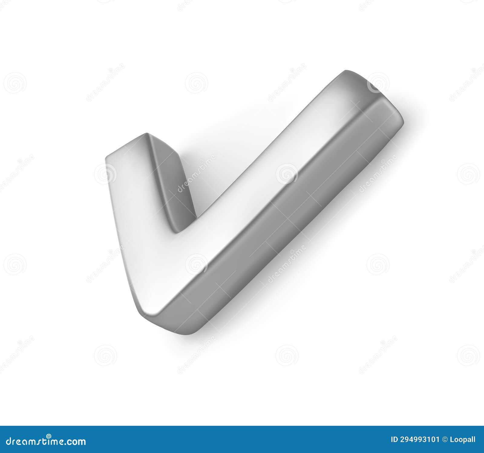 Checkbox Icon. Silver Metallic Check Option for Poll. Vector Stock ...