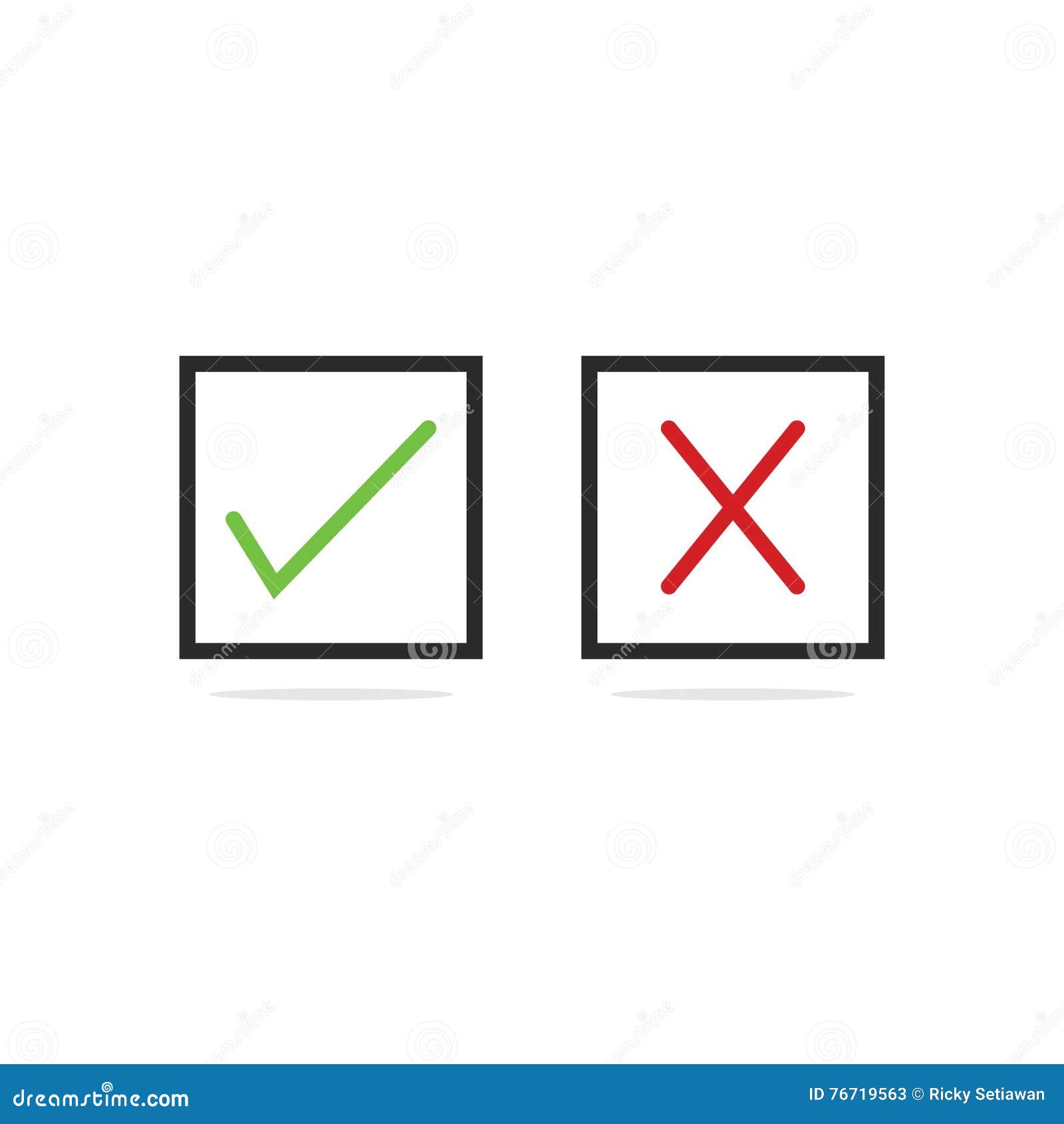 Checkbox-Illustration stock abbildung. Illustration von feedback - 76719563