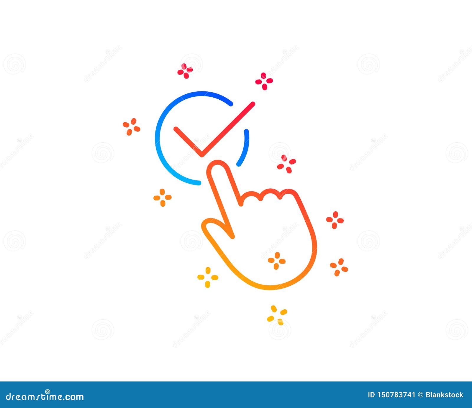 Checkbox Line Icon. Accepted or Confirmed Sign. Vector Stock Vector ...