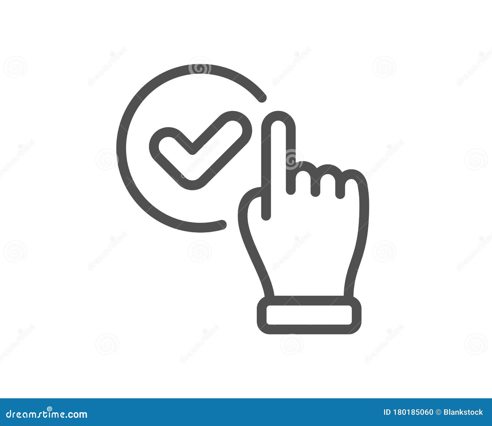 Checkbox Line Icon. Approve Sign. Vector Stock Vector - Illustration of ...