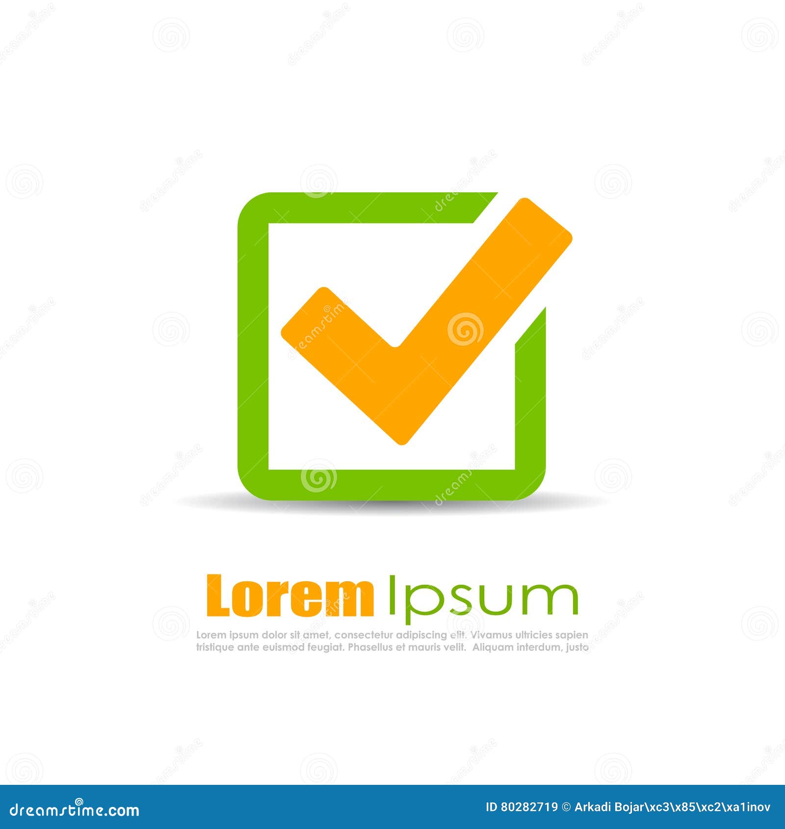 Checkbox logo stock vector. Illustration of bullet, checked - 80282719