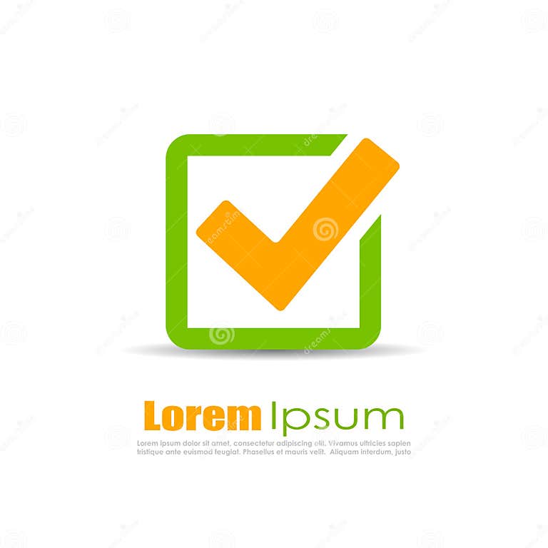 Checkbox logo stock vector. Illustration of bullet, checked - 80282719