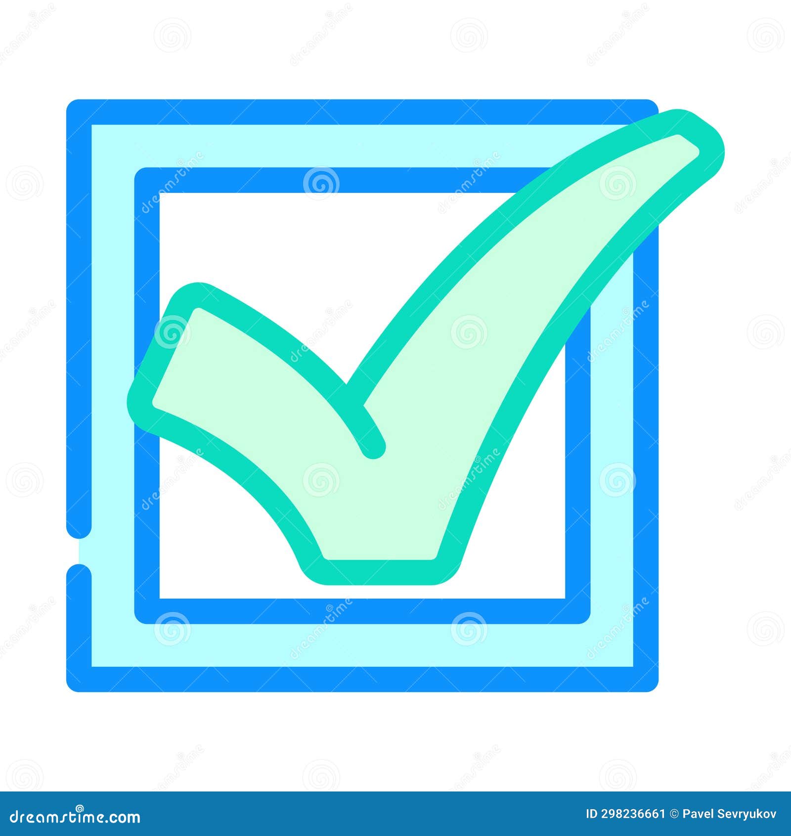 Checkbox Mark Color Icon Vector Illustration Stock Illustration ...