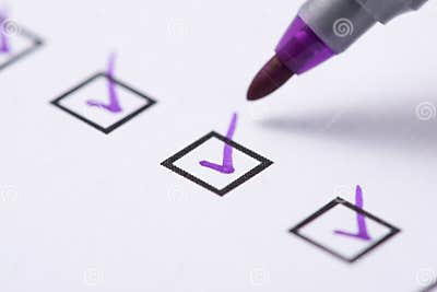 Checkbox with purple tick stock image. Image of agreement - 77748853