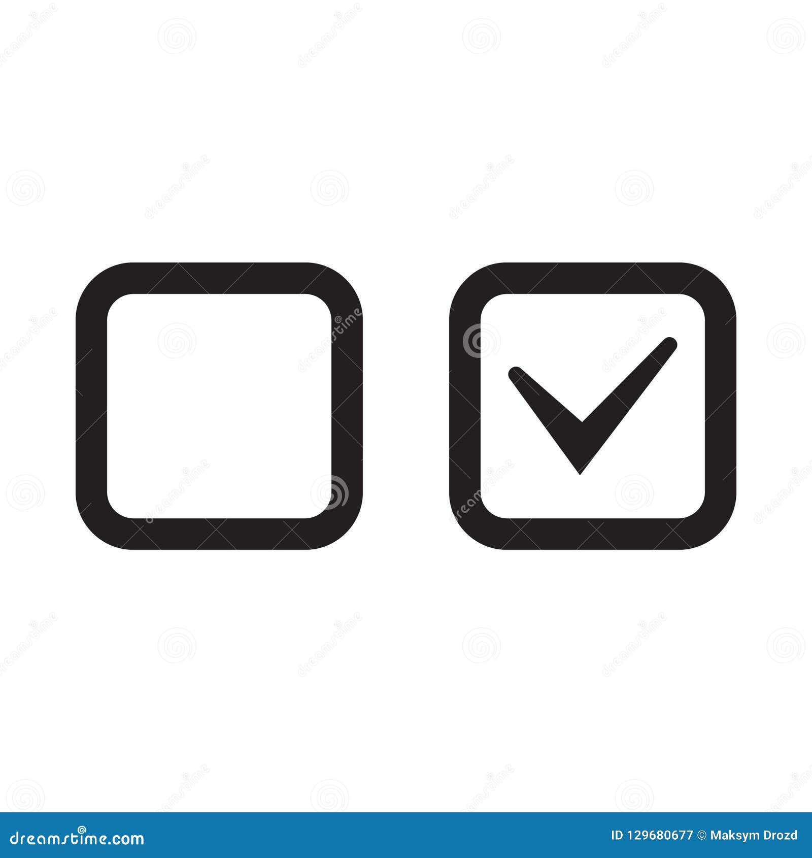Checkbox Set with Blank and Checked Checkbox Vector Icon. Stock ... Checkbox Set with Blank and Checked Checkbox Vector Icon. Stock ...