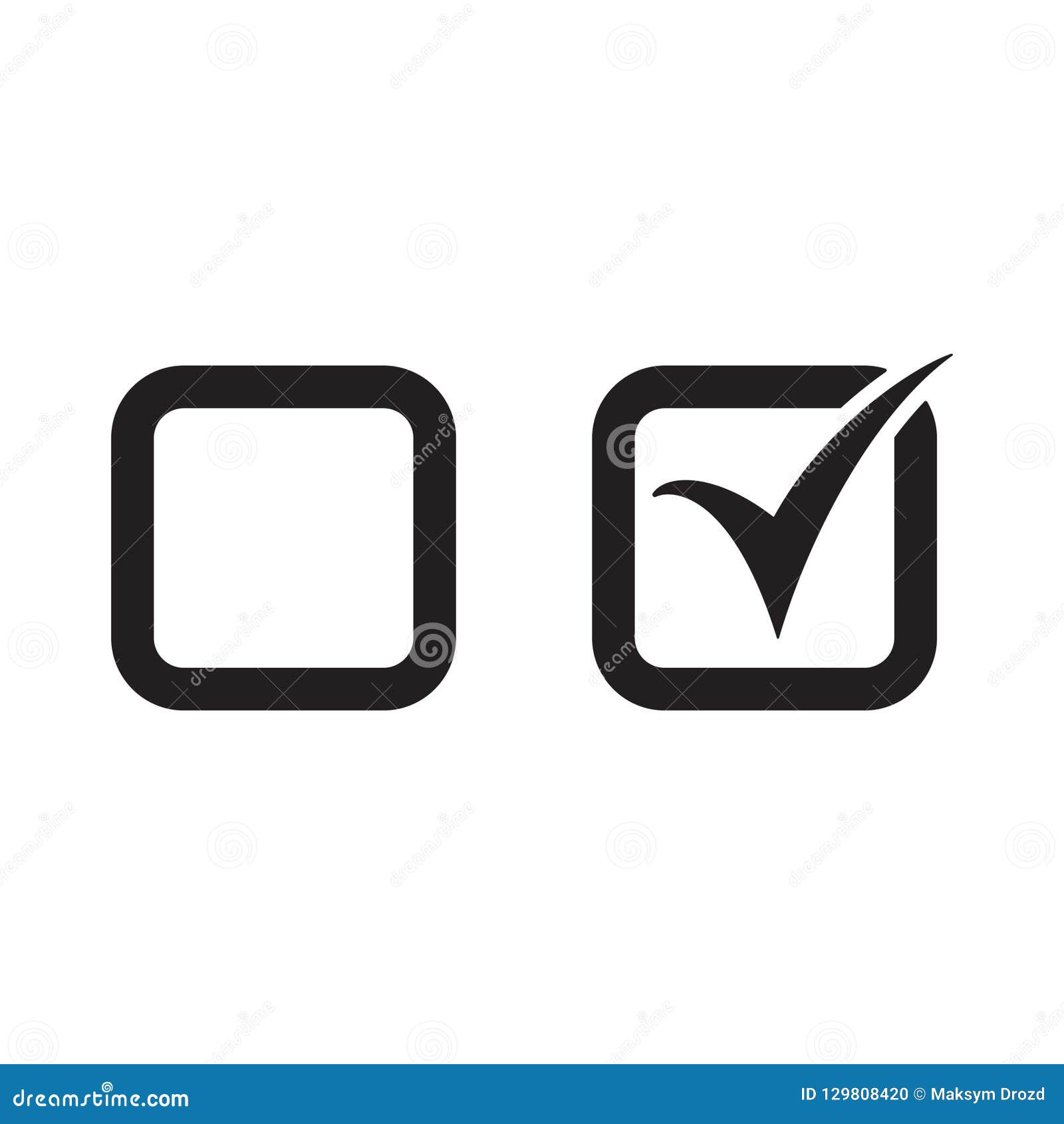 Checkbox Set with Blank and Checked Checkbox Vector Icon. Stock ... Checkbox Set with Blank and Checked Checkbox Vector Icon. Stock ...