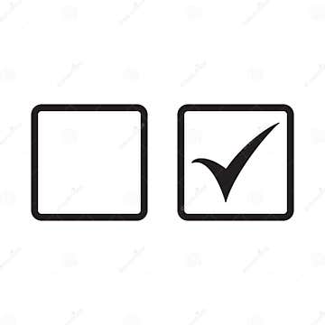 Checkbox Set with Blank and Checked Checkbox Vector Icon. Stock ...