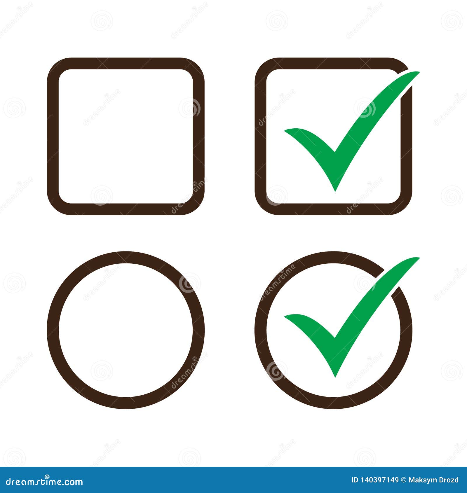Checkbox Set with Blank and Checked Checkbox Vector Icon. Stock ... Checkbox Set with Blank and Checked Checkbox Vector Icon. Stock ...
