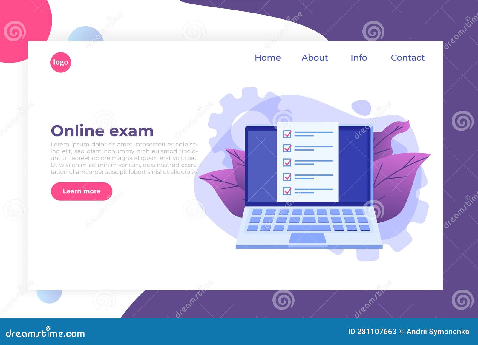Checkboxes on Computer Screen. Online Exam, Internet Quiz Concept Stock ...