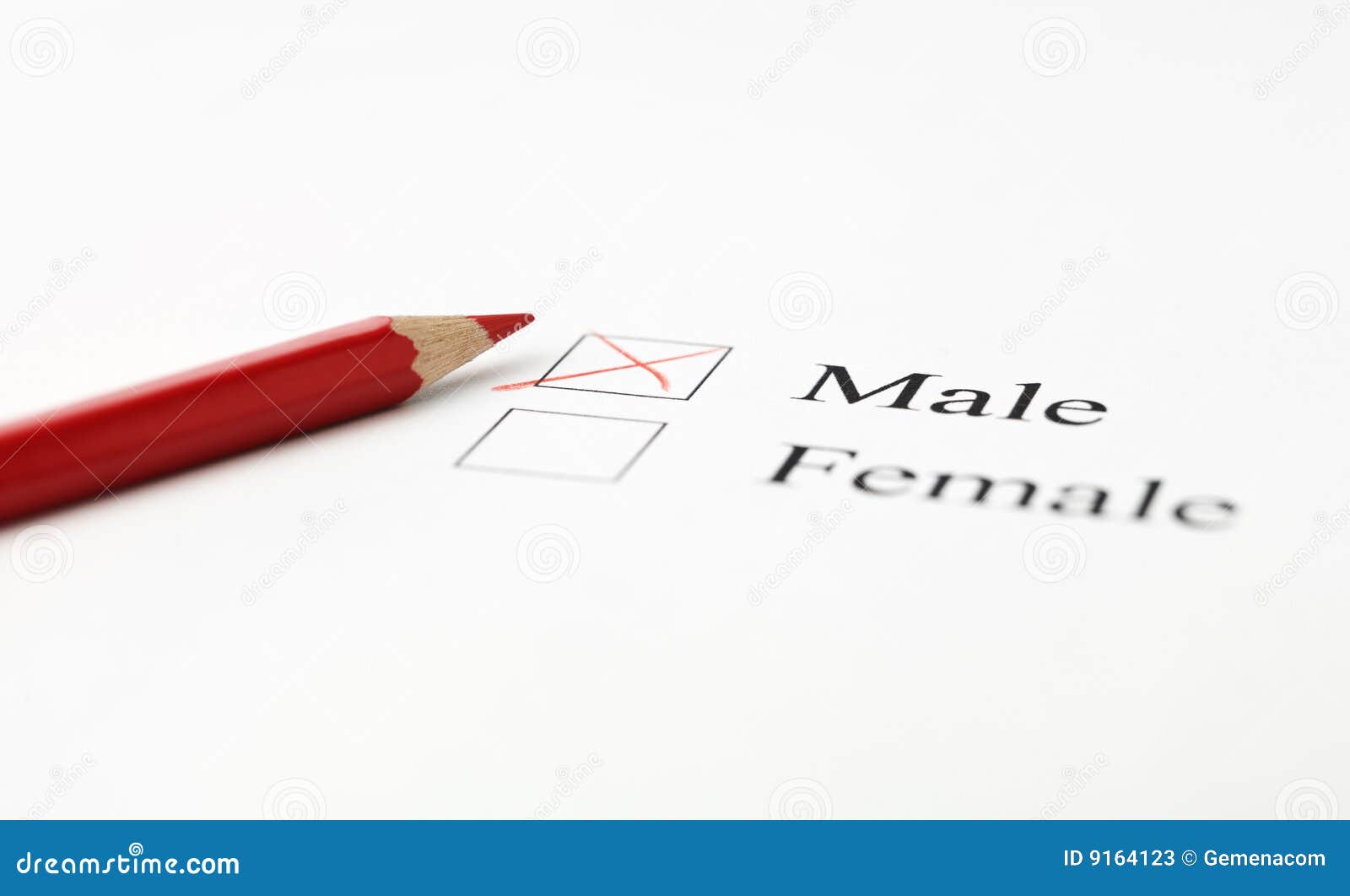 Checkboxes Regarding Gender Stock Image - Image of studio, female: 9164123