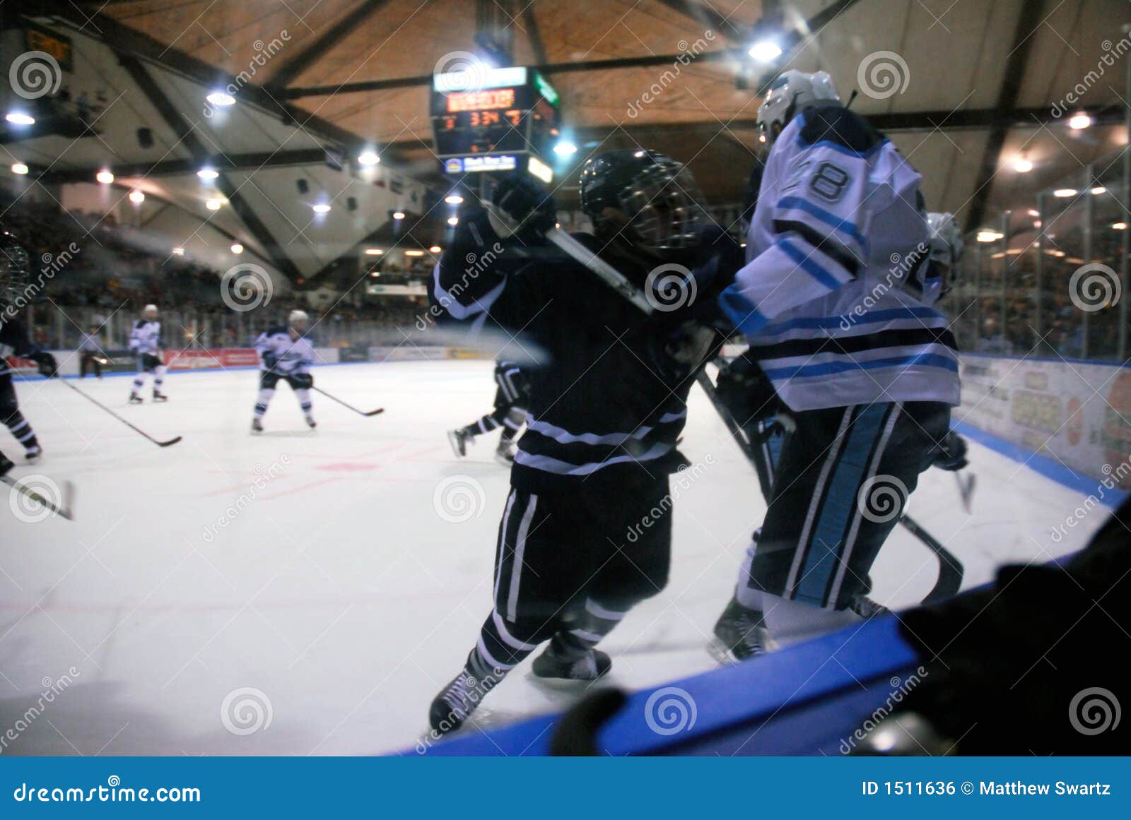 Checked Against the Boards! Stock Photo - Image of check, hurt: 1511636