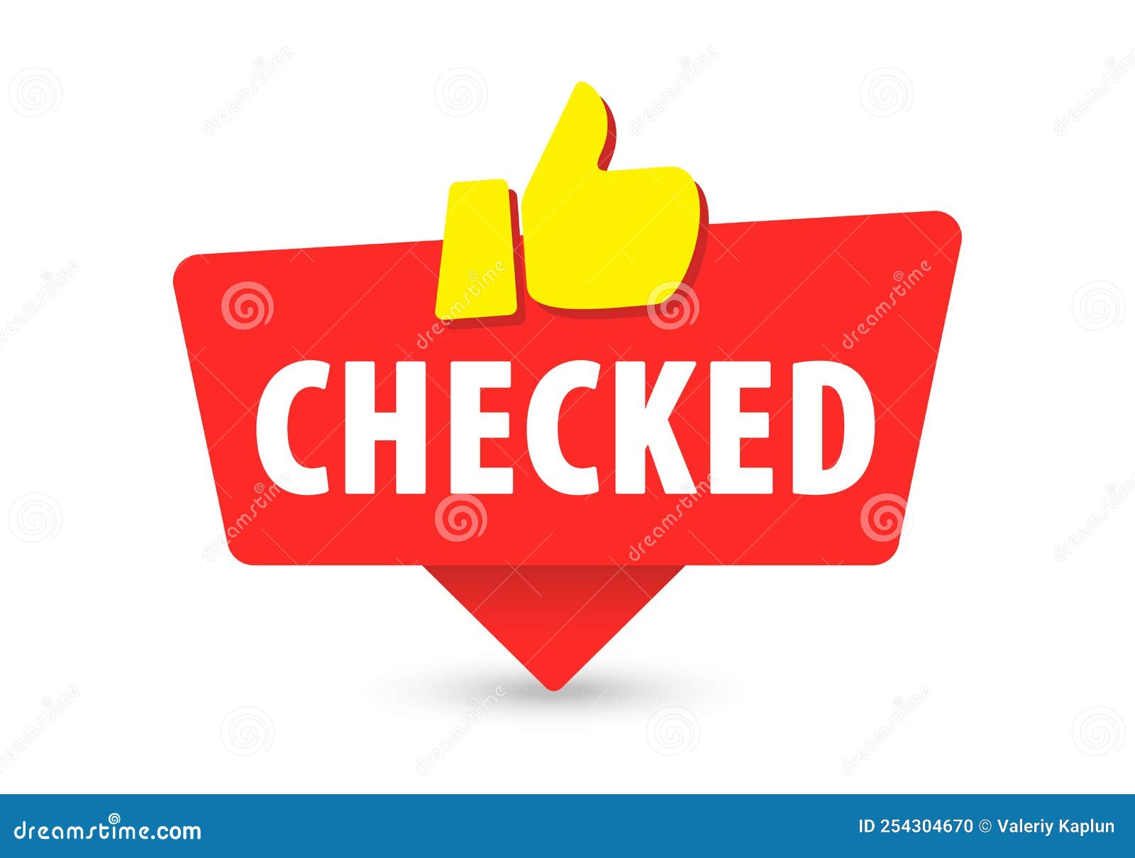 Checked - Banner, Speech Bubble, Label, Sticker, Ribbon Template ...