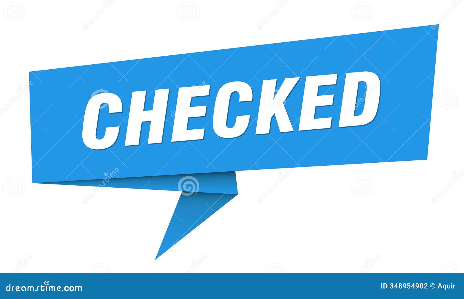 Checked Banner. Checked Speech Bubble, Label, Sticker, Sign Template ...