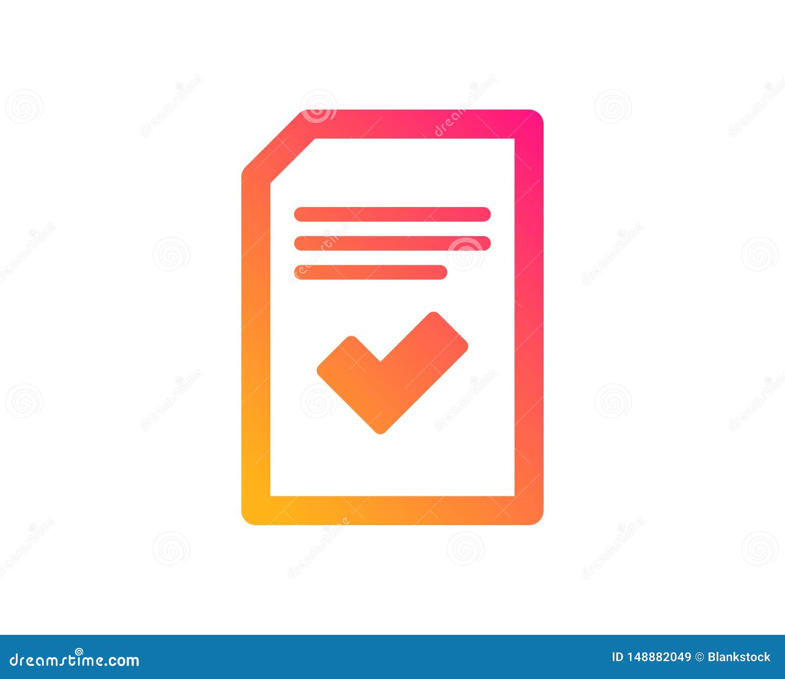 Checked Document Icon. File Sign. Vector Stock Vector - Illustration of ...
