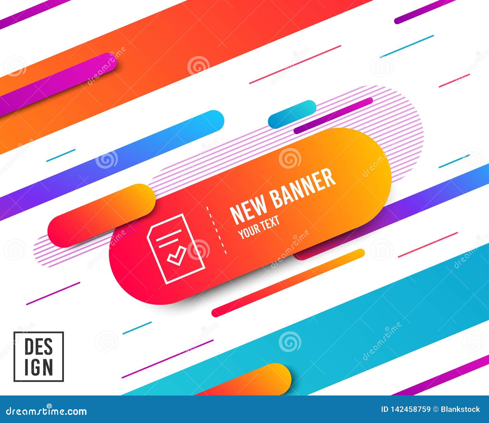 Checked Document Line Icon. File Sign. Vector Stock Vector ...