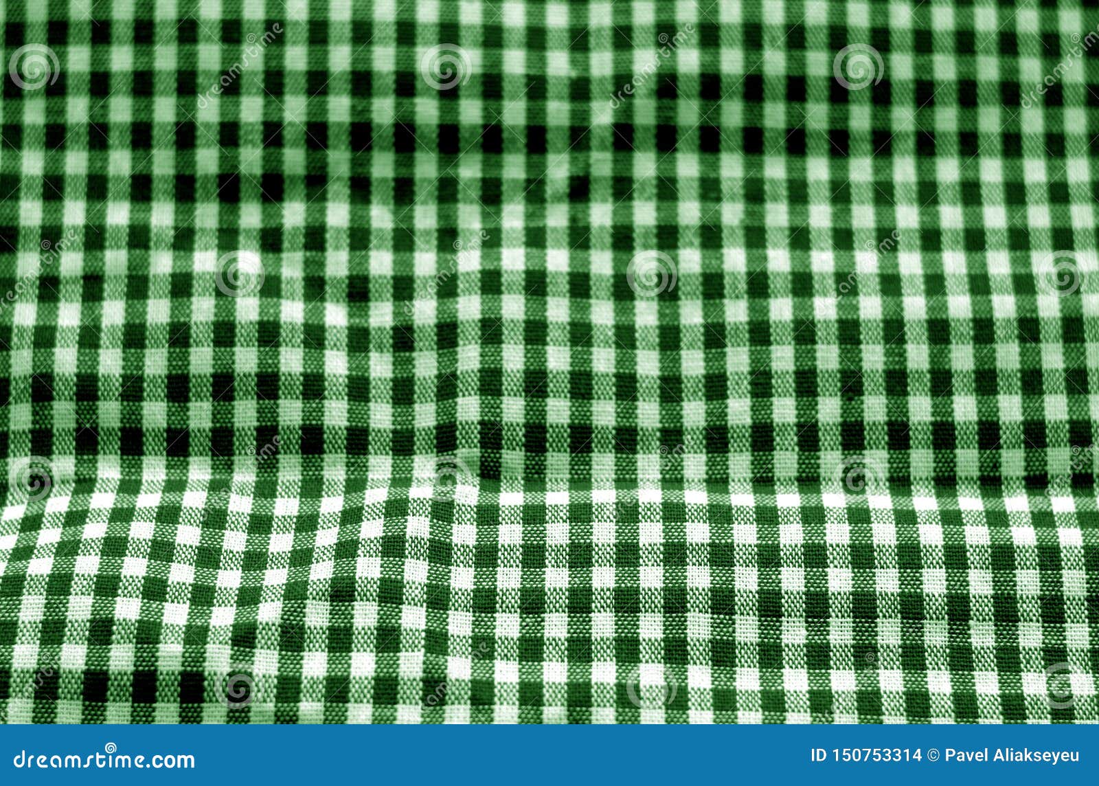 Checked Fabric Texture in Blur Effect in Green Tone Stock Photo - Image ...
