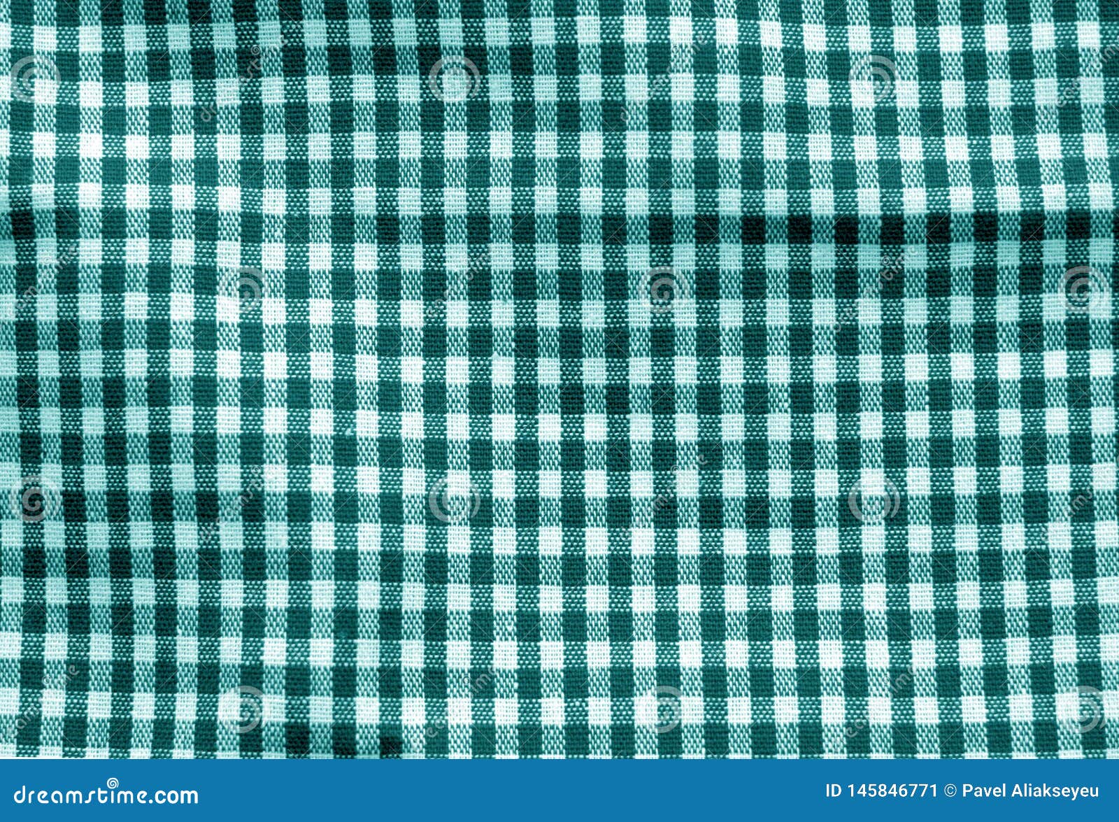Checked Fabric Texture in Cyan Tone Stock Image - Image of cyan ...