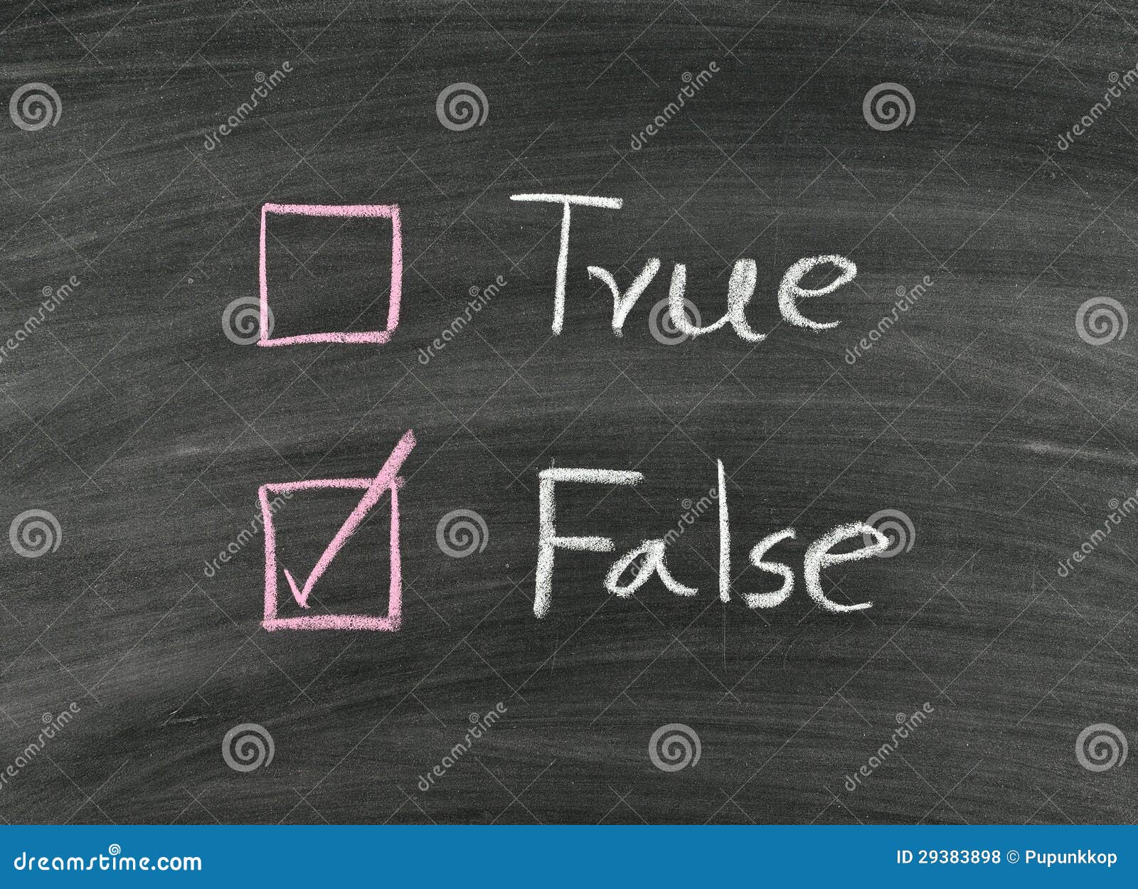 Checked false stock photo. Image of chalk, idea, check - 29383898