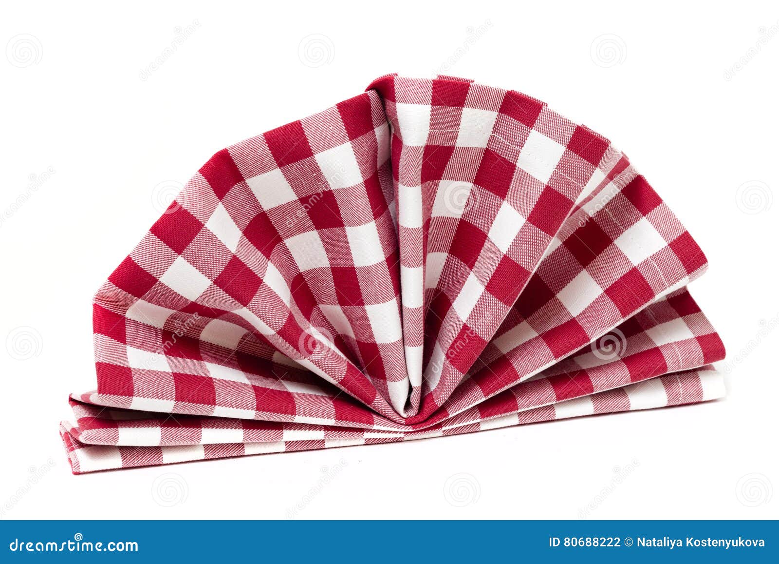 Checked folded napkin stock photo. Image of table, fold - 80688222