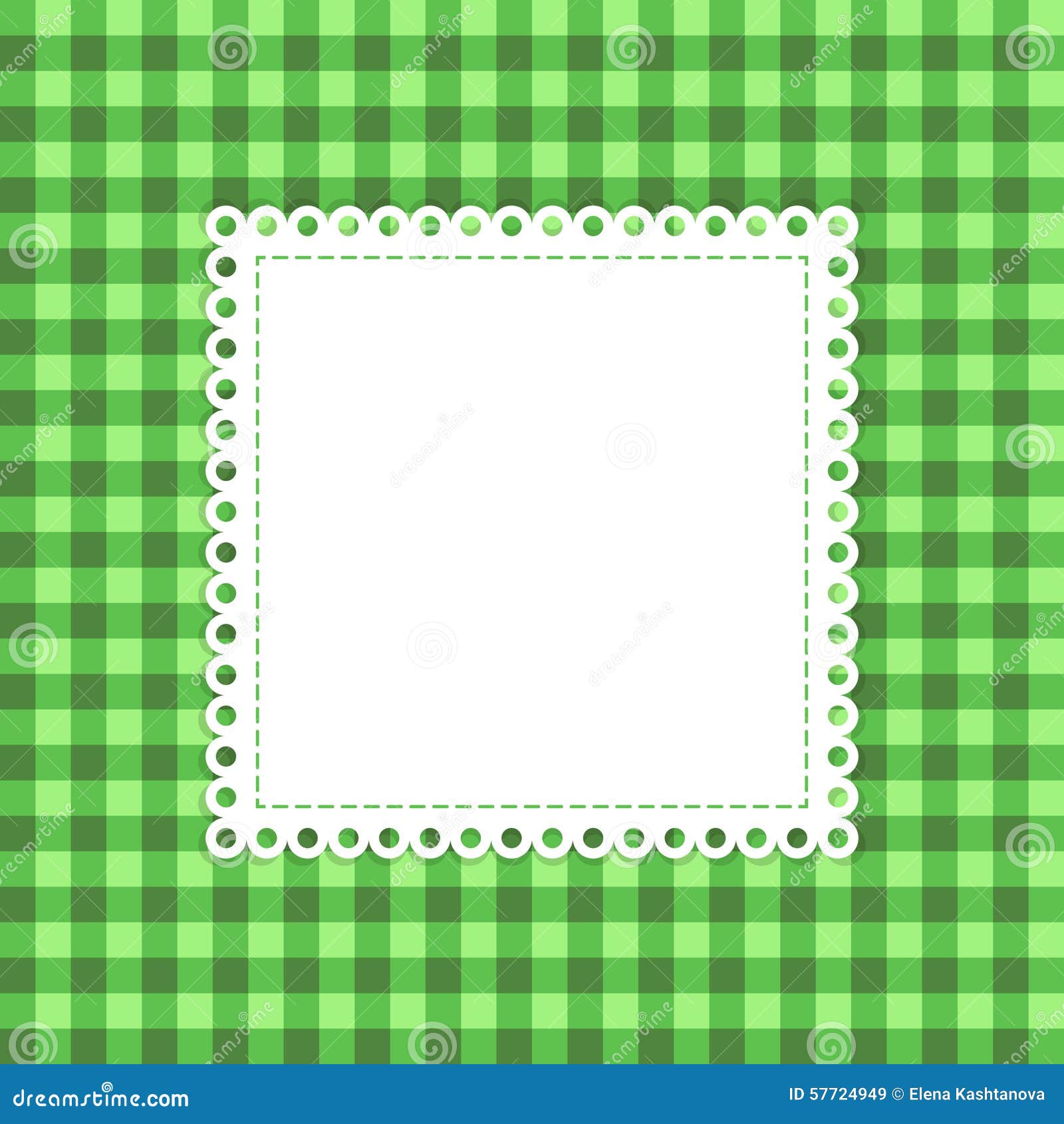 Checked Green Vector Template. Stock Vector - Illustration of lace ...