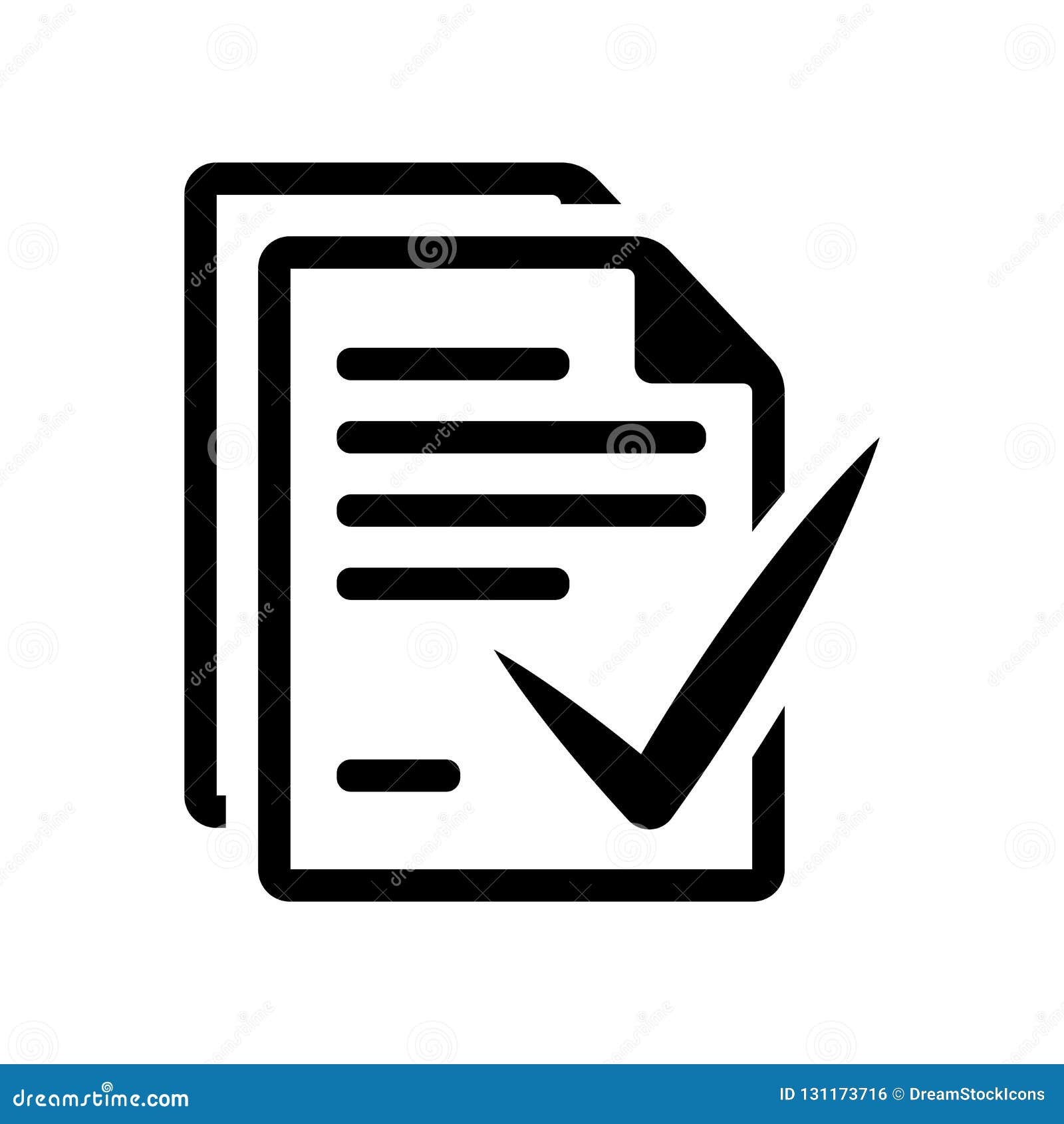 Checked Icon. Trendy Checked Logo Concept on White Background Fr Stock ...