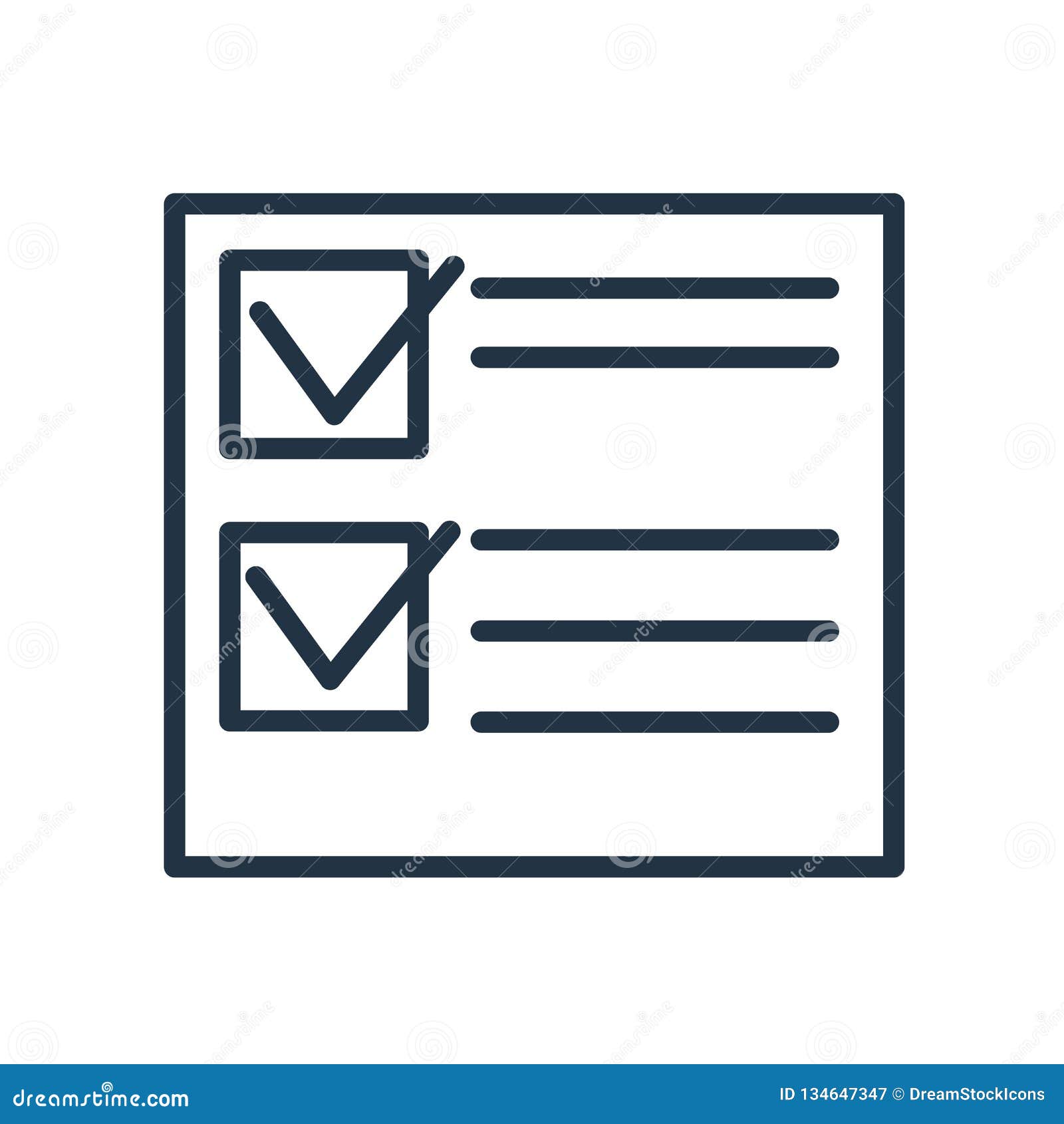 Checked Icon Vector Isolated on White Background, Checked Sign Stock ...