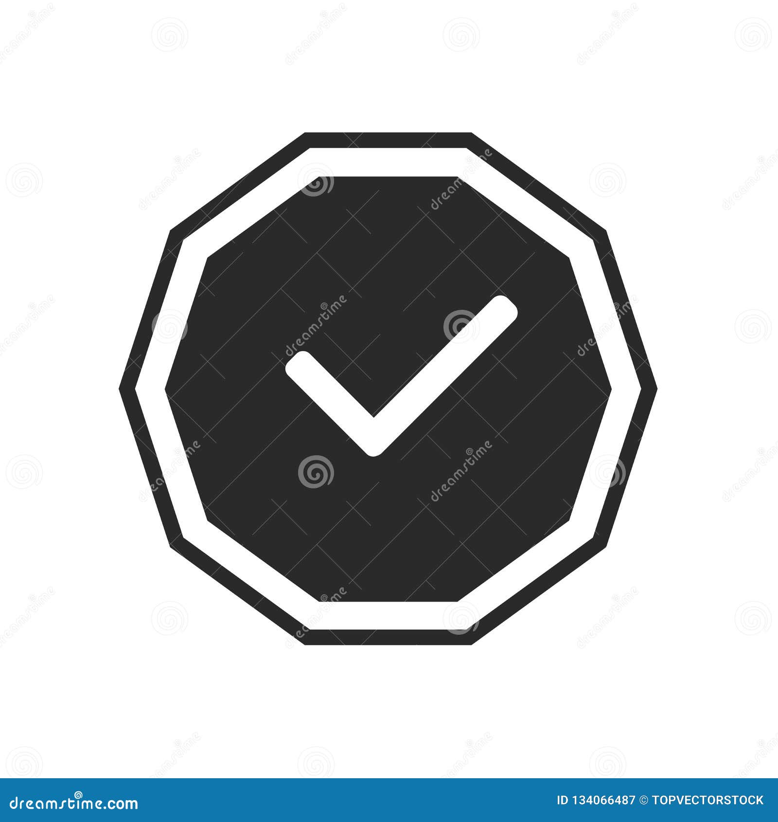 Checked Icon Vector Sign and Symbol Isolated on White Background ...