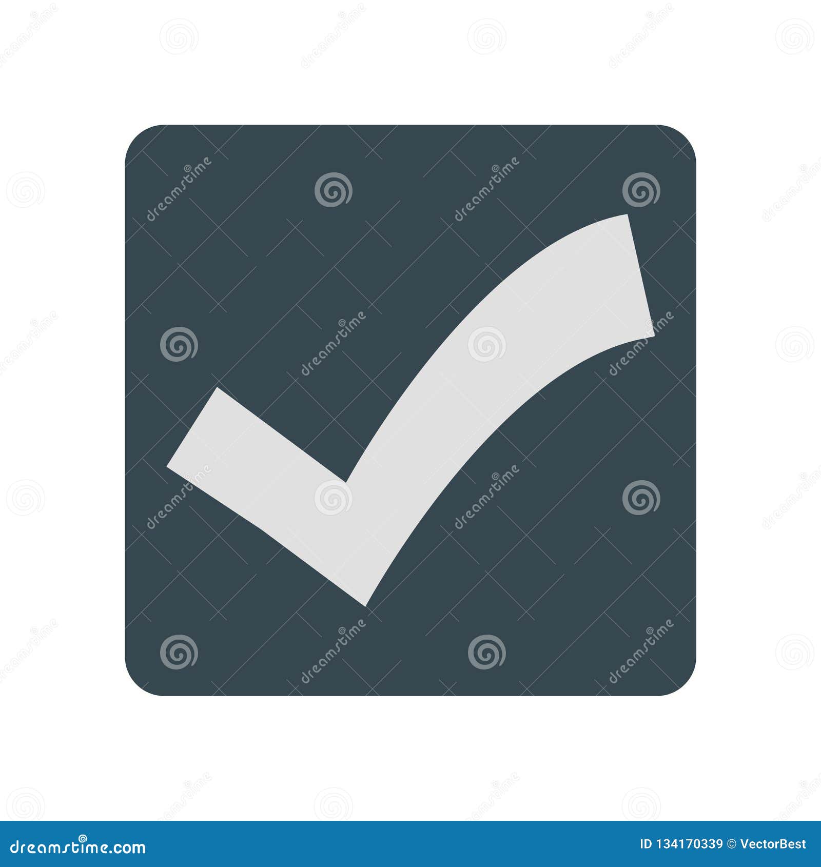 Checked Icon Vector Sign and Symbol Isolated on White Background ...