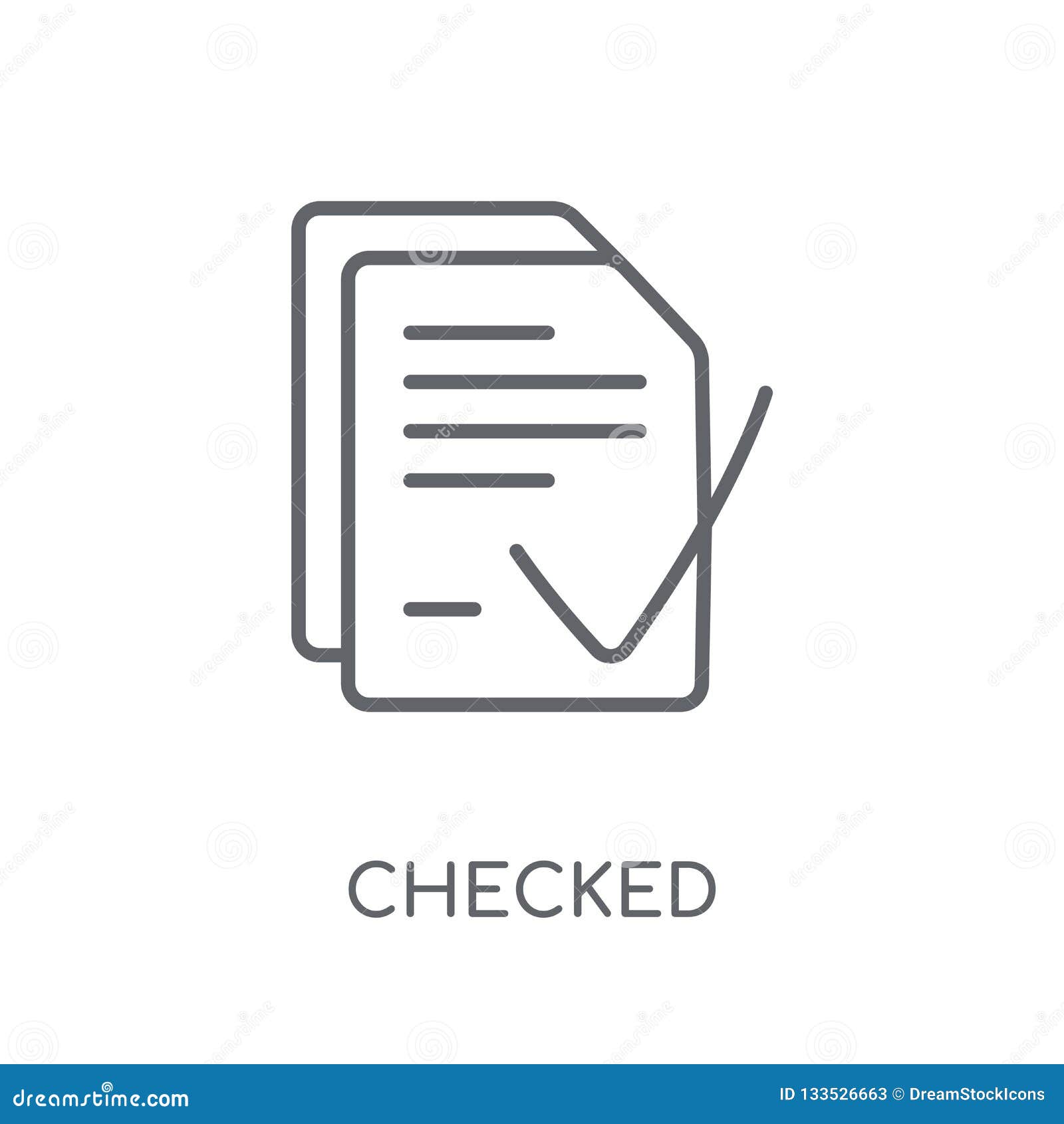 Checked Linear Icon. Modern Outline Checked Logo Concept on Whit Stock ...