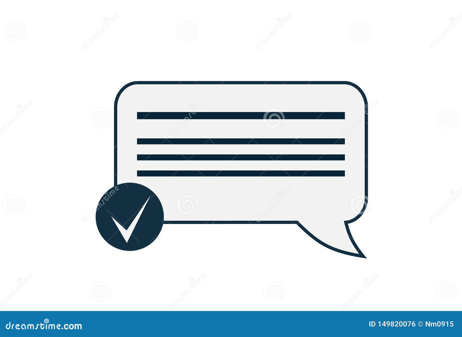 Checked Message Icon. Email Symbol with Checkmark Sign Stock Vector ...