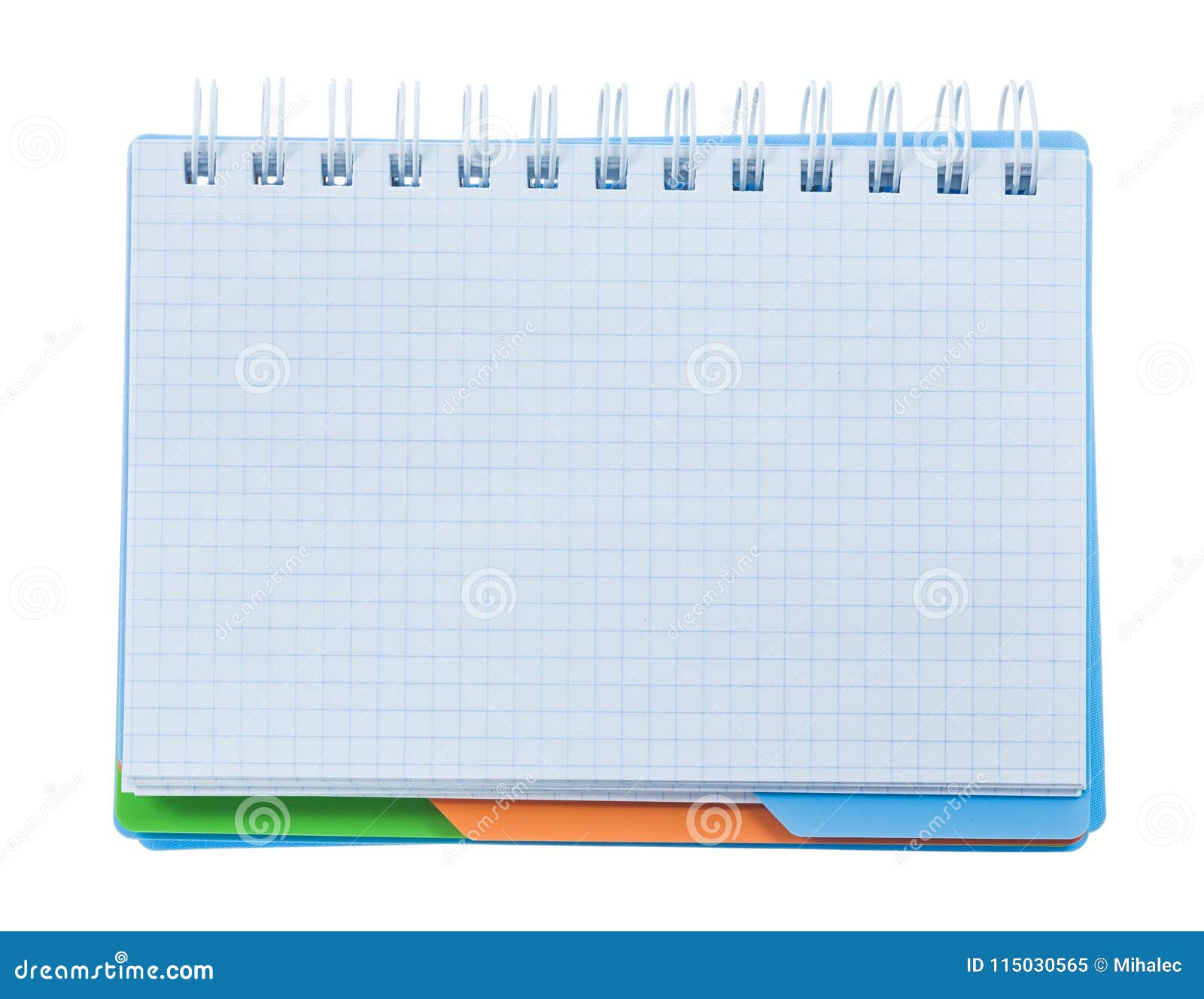 Checked Notepad Isolated on White Stock Image - Image of paper, writing ...