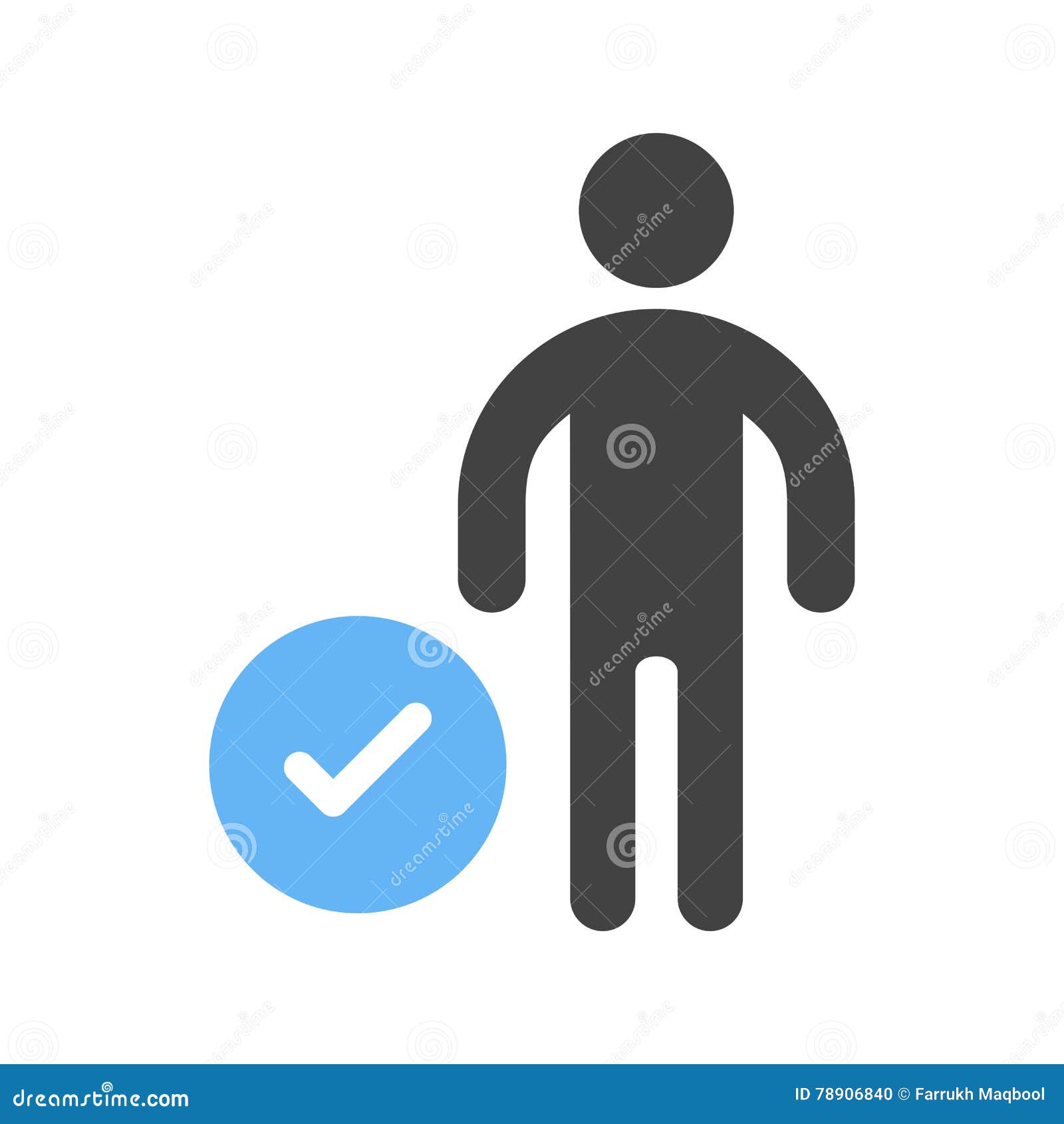 Checked Profile stock vector. Illustration of concept - 78906840