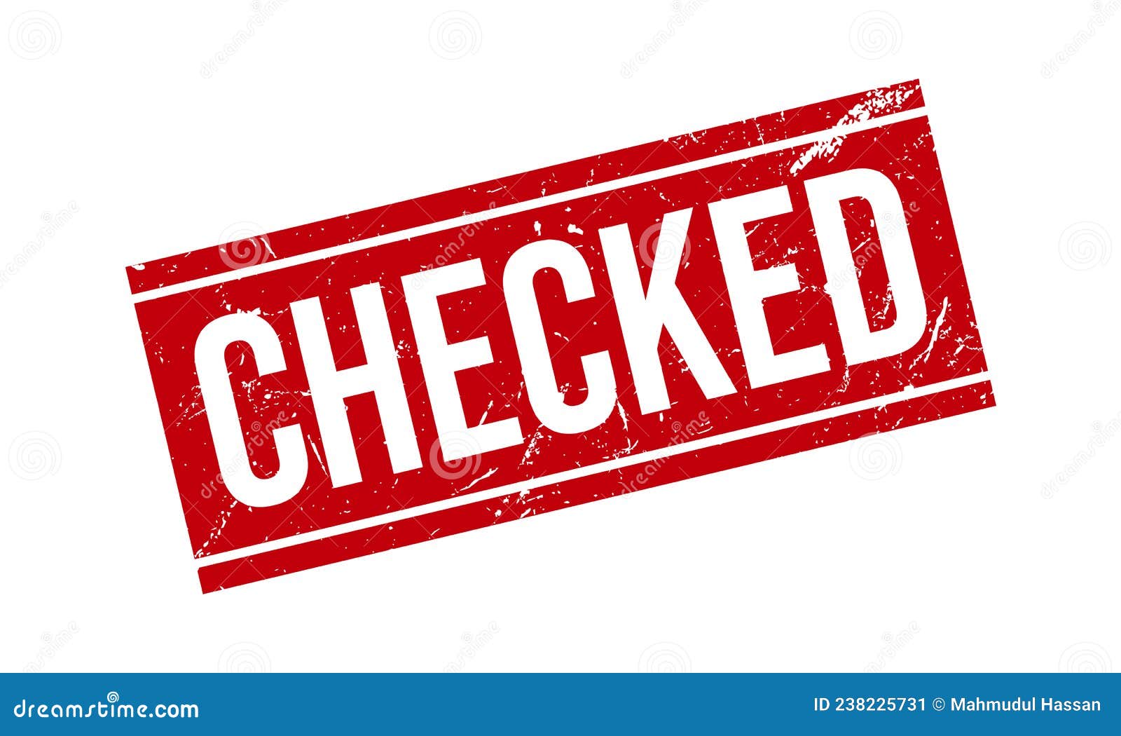 Checked Rubber Stamp Label Sticker Sign For Approved Agreement Success ...