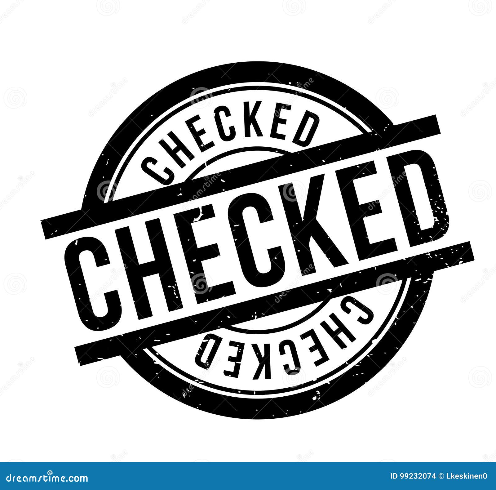 Checked rubber stamp stock vector. Illustration of insignia - 99232074 Checked rubber stamp stock vector. Illustration of insignia - 99232074
