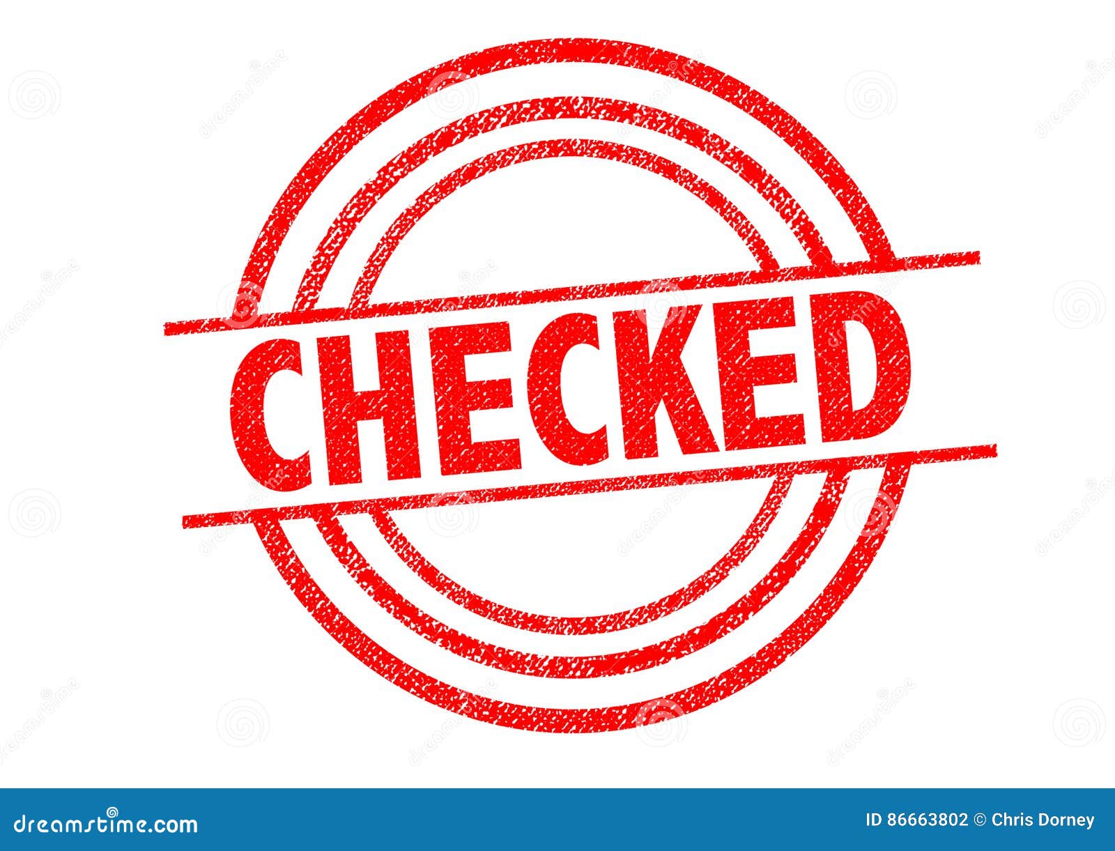 Checked Rubber Stamp Label Sticker Sign For Approved Agreement Success ...