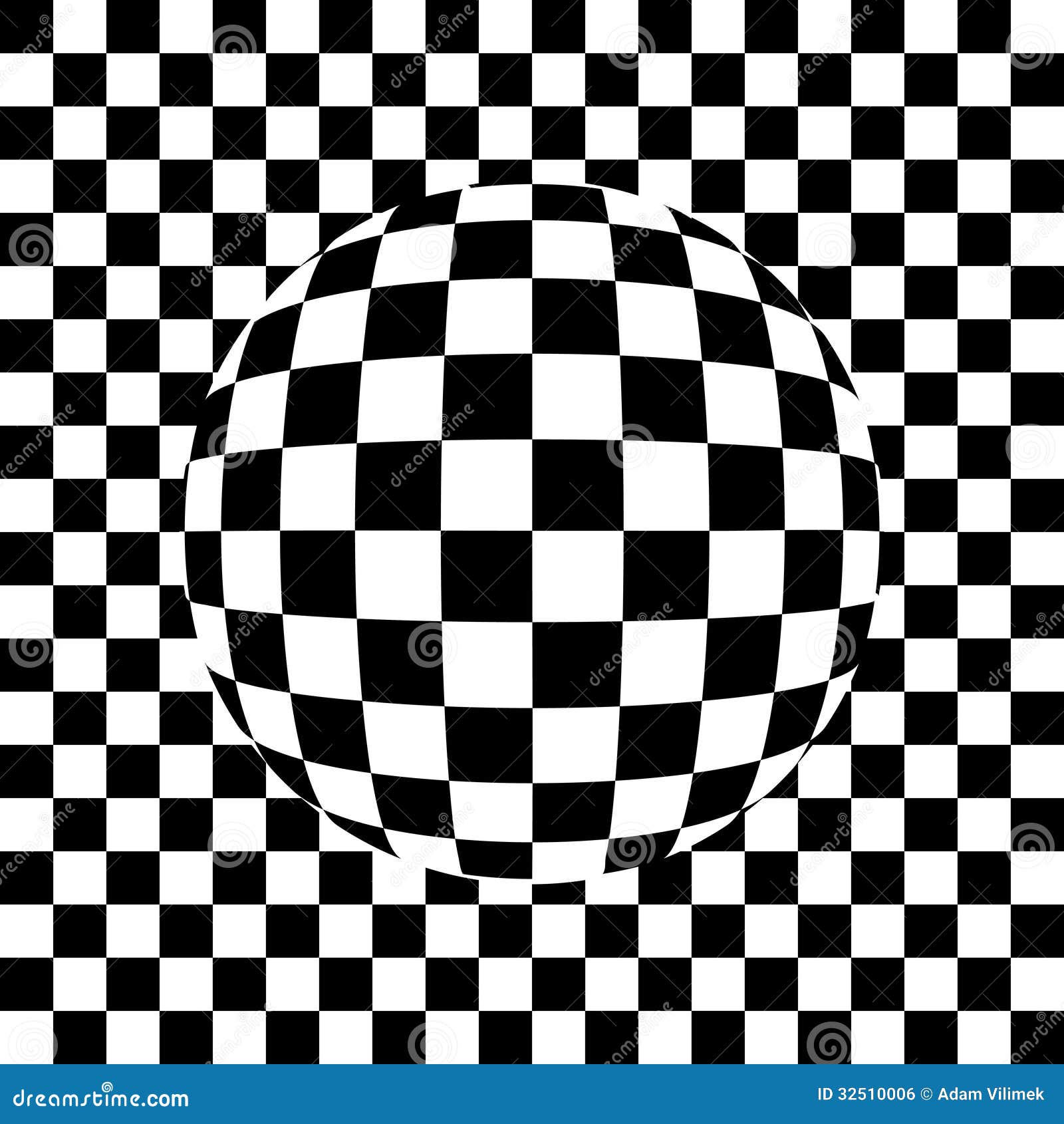 Checked Grid Circular Blur - Azur & Black & White Royalty-Free Stock ...