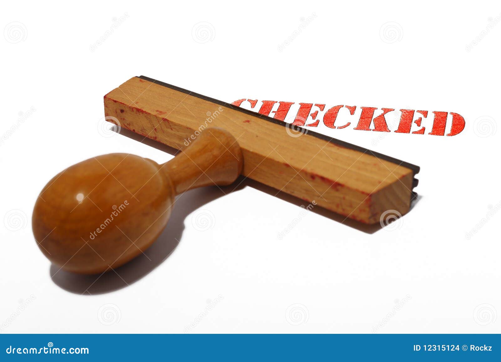 Checked stamp stock photo. Image of occupation, insurance - 12315124