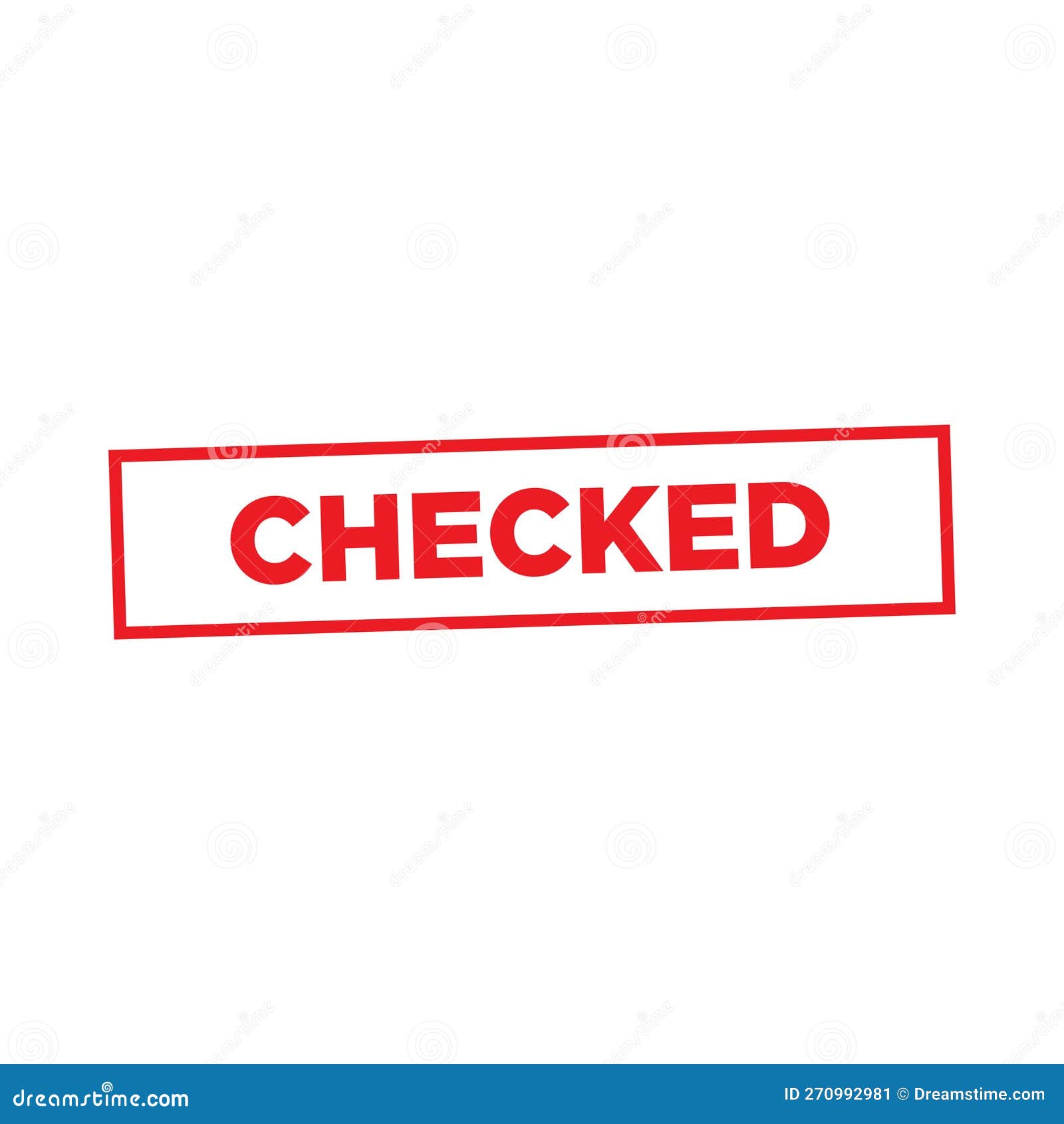 CHECKED Seal Badge Banner Stamp Template Solid Color with Grunge Effect ...