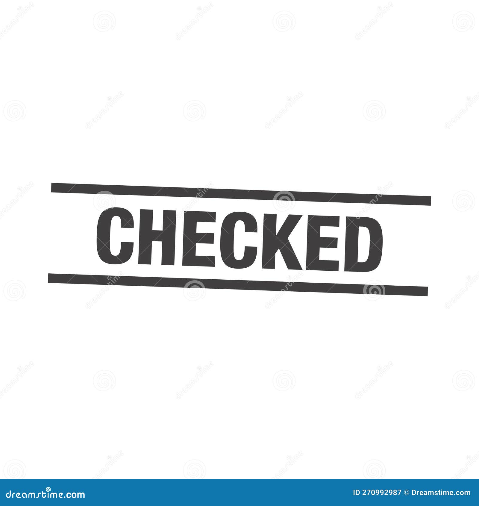 CHECKED Seal Badge Banner Stamp Template Solid Color with Grunge Effect ...