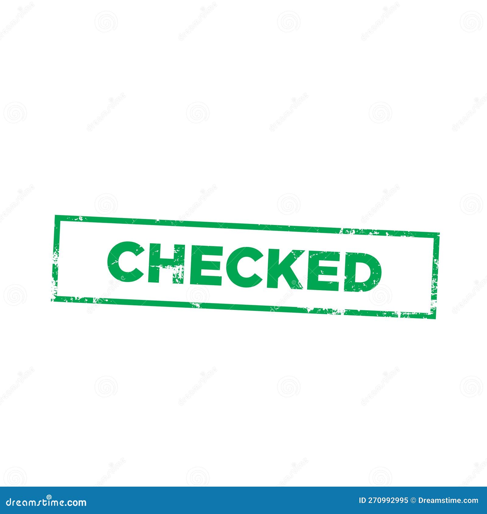 CHECKED Seal Badge Banner Stamp Template Solid Color with Grunge Effect ...