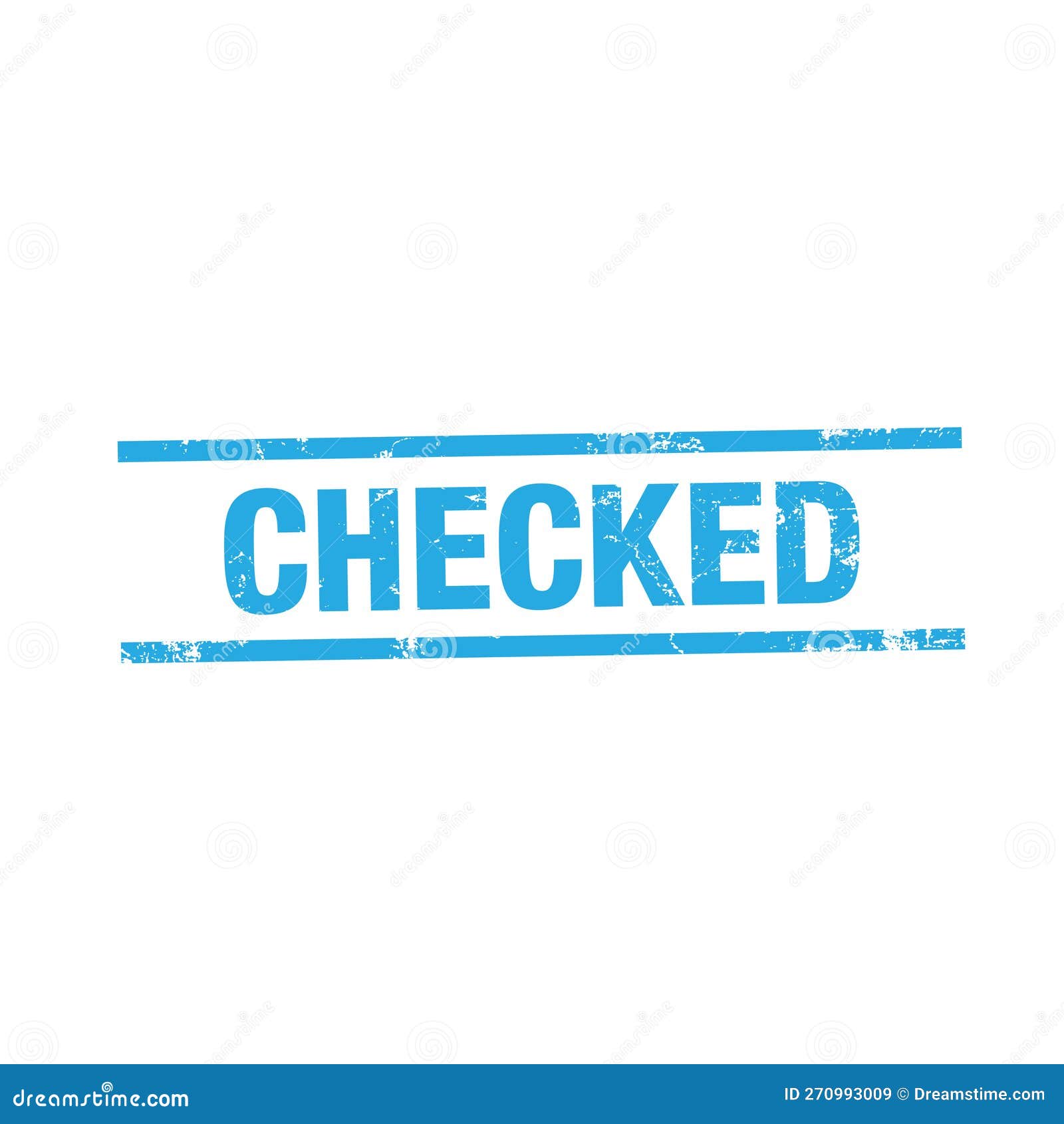 CHECKED Seal Badge Banner Stamp Template Solid Color with Grunge Effect ...