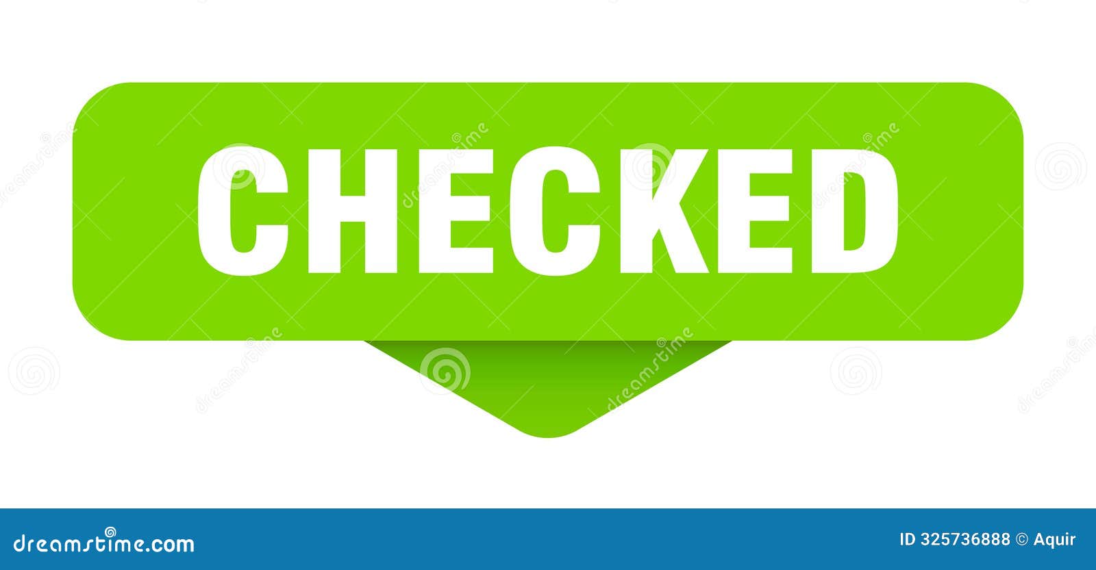 Checked Sticker. Checked Sign on Transparent Background Stock Vector ...