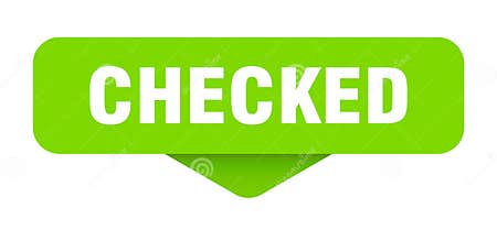 Checked Sticker. Checked Sign on Transparent Background Stock Vector ...