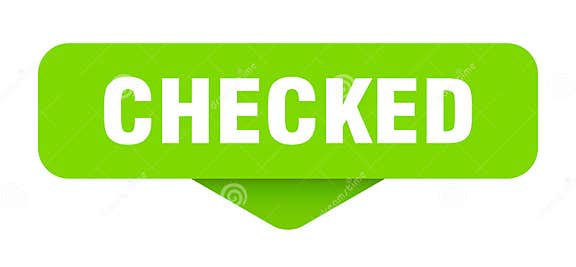 Checked Sticker. Checked Sign on Transparent Background Stock Vector ...