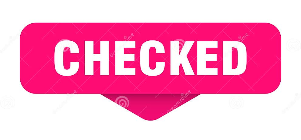 Checked Sticker. Checked Sign on Transparent Background Stock Vector ...